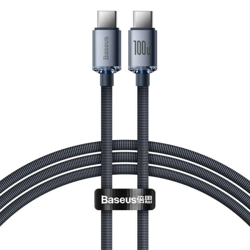 Jual BASEUS KABEL DATA TYPE C TO TYPE C FAST CHARGING CABLE CRYSTAL ...