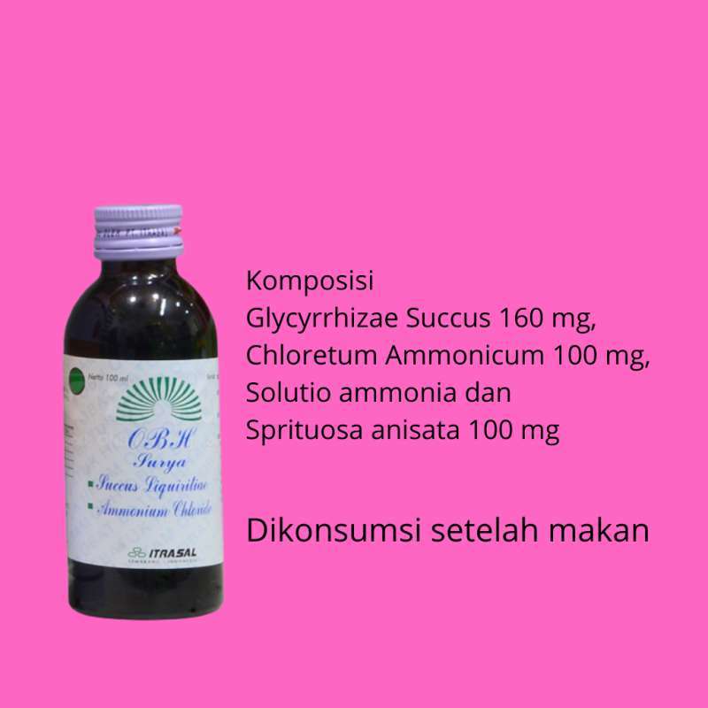Jual Obh Surya Itrasal 100 Ml Mengobati Batuk Berdahak Dengan Cara ...