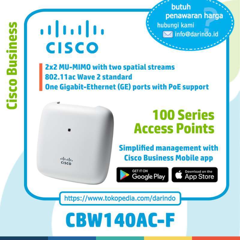 Promo Cisco Cbw140Ac-F, 100 Series Business Access Points Diskon 11% di ...