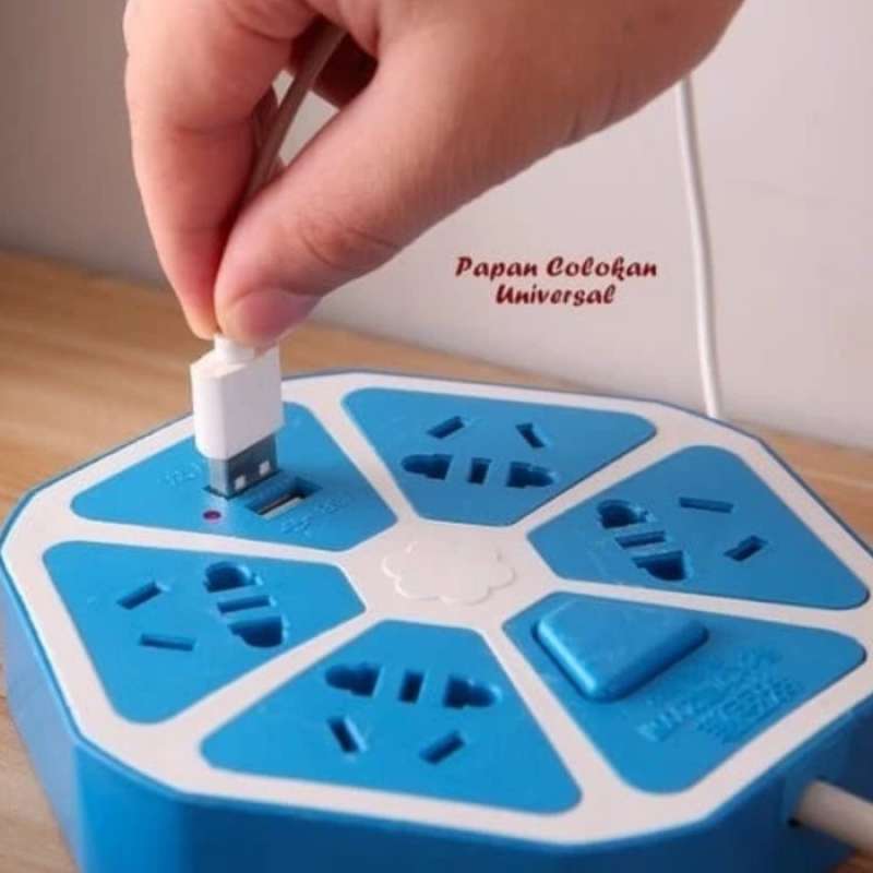 Jual COLOKAN / STOP KONTAK USB HEXAGON SOCKET + 4 USB COLOKAN LISTRIK di Seller TinkerShop ...