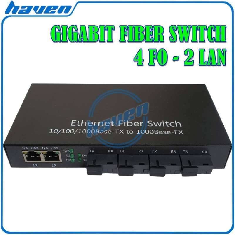 Promo Switch Fiber Optik Ethernet Fiber Switch Gigabit 4 Fo 2 Lan ...