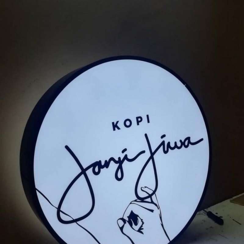 Jual NEON BOX BULAT DIAMETER 30CM + GAMBAR 2 SISI + BREKET di Seller ...