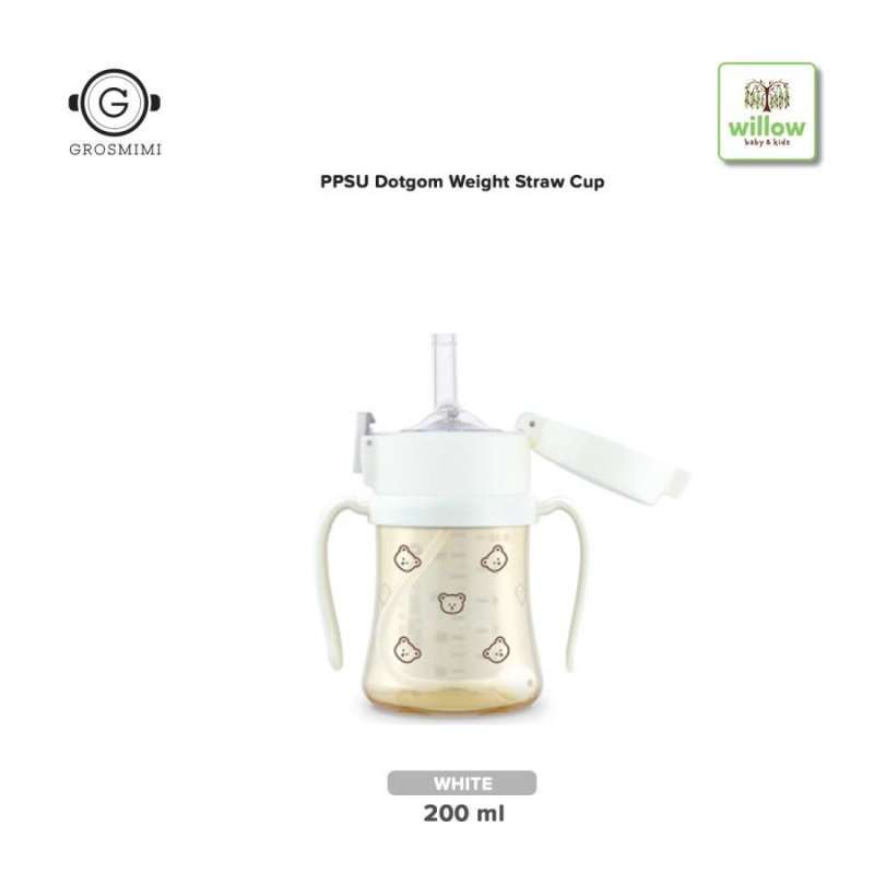 Jual Grosmimi PPSU Dotgom Weighed Straw Cup di Seller Willow Baby Shop - Willow Baby Shop | Blibli