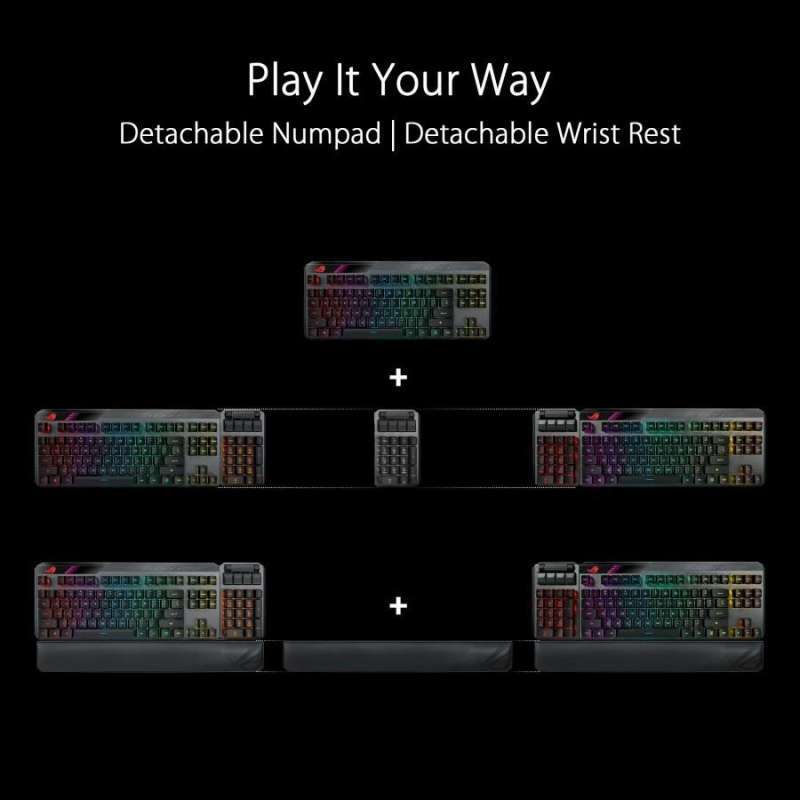 Jual ASUS ROG Claymore 2 Modular TKL Wireless Gaming Keyboard di Seller ...