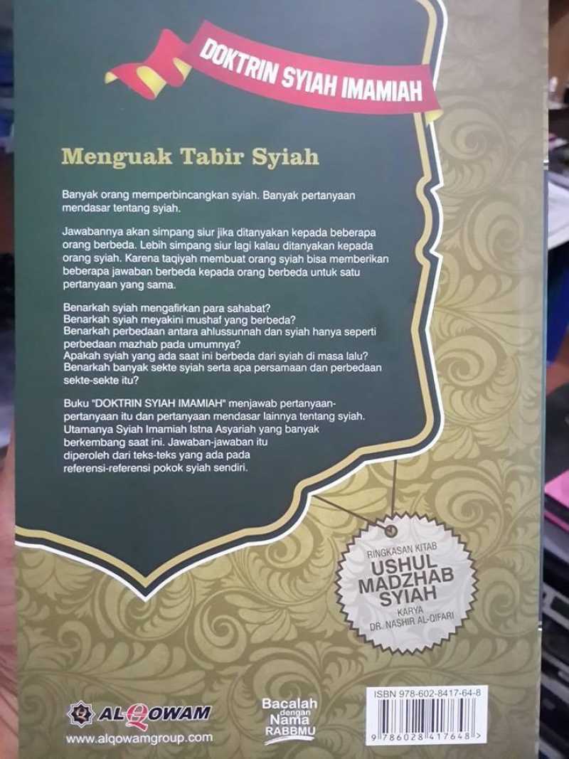 Jual Buku Doktrin Syiah Imamiah Mengungkap Ajaran Syiah Di Seller Toko ...