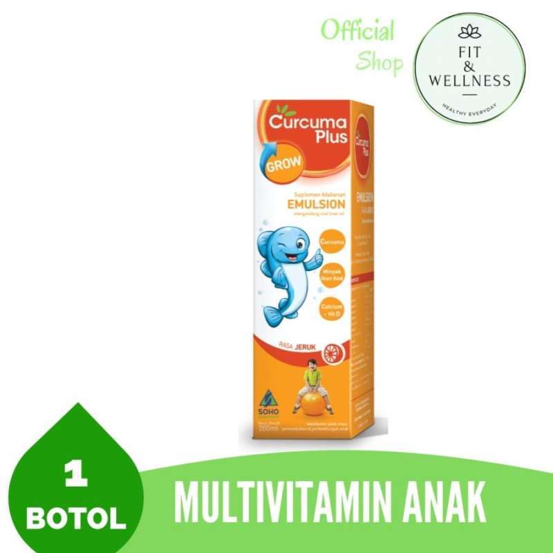 Jual Curcuma Plus Grow Emulsion Syrup Multivitamin Anak 400mL di Seller ...