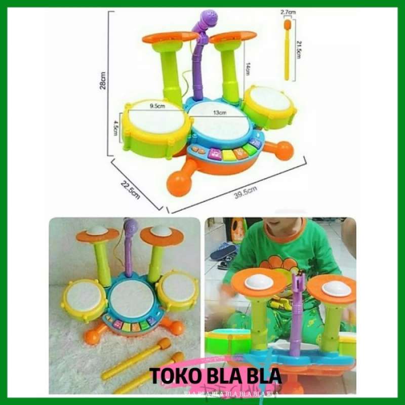 Promo Mainan Anak Alat Musik Balita Drum Set Wonderland Edukasi Diskon ...