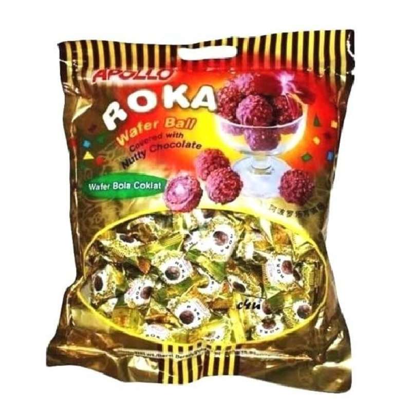Jual APOLLO ROKA WAFER BOLA COKLAT 69X ISI 80PCS di Seller Srisusan ...