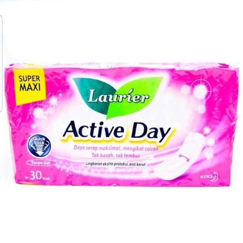 Jual LAURIER ACTIV DAY SUPER MAXI TANPA GEL ISI 30BUAH di Seller ...