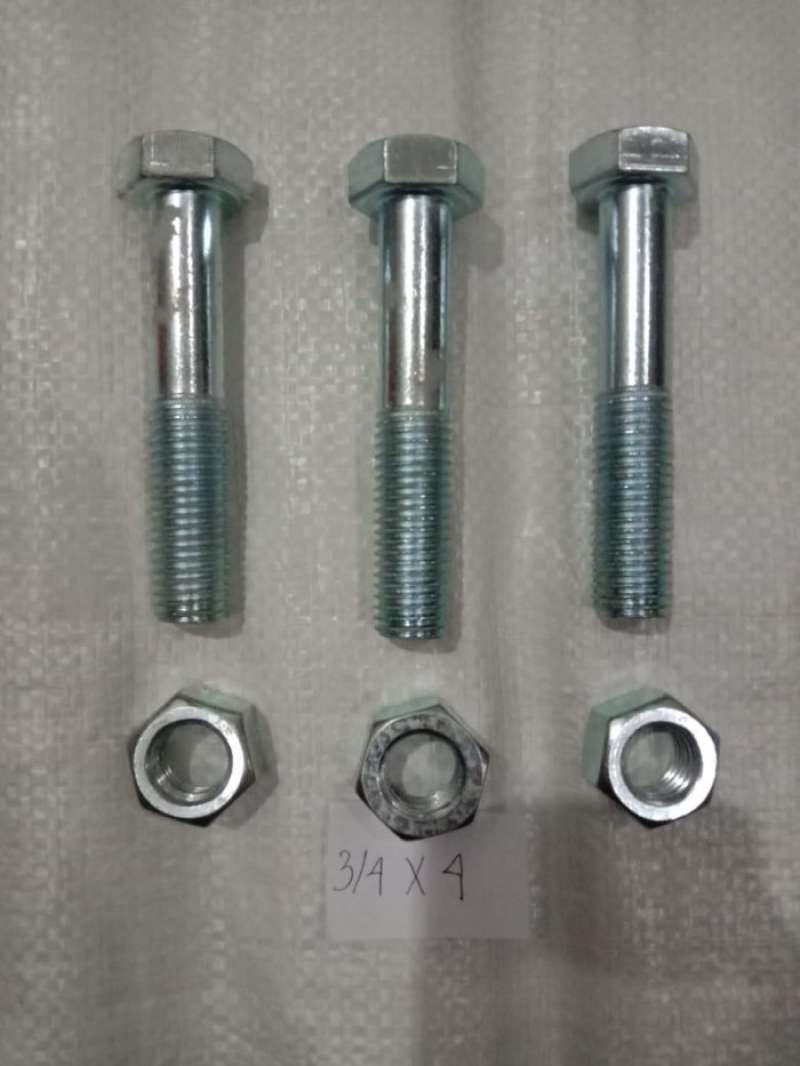 Jual Premium BAUT MUR NC 3/4 X 4 GALVANIS / BAUT INCHI GALVANIS ...