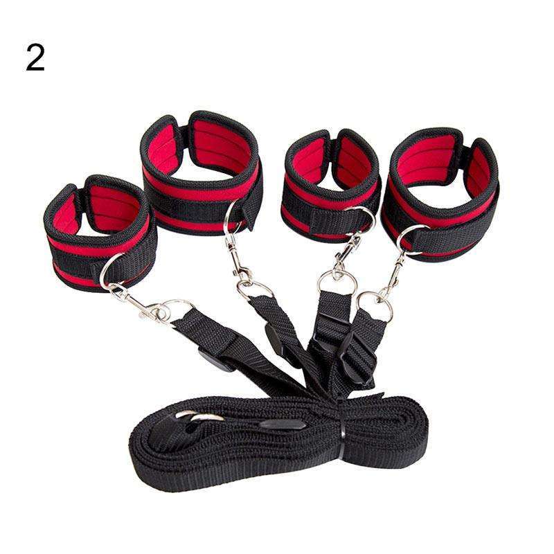 Jual Bondage Bed Restraint Foot Shackle Handcuffs Adult Games Sex Tool Role Play Toy Red di ...