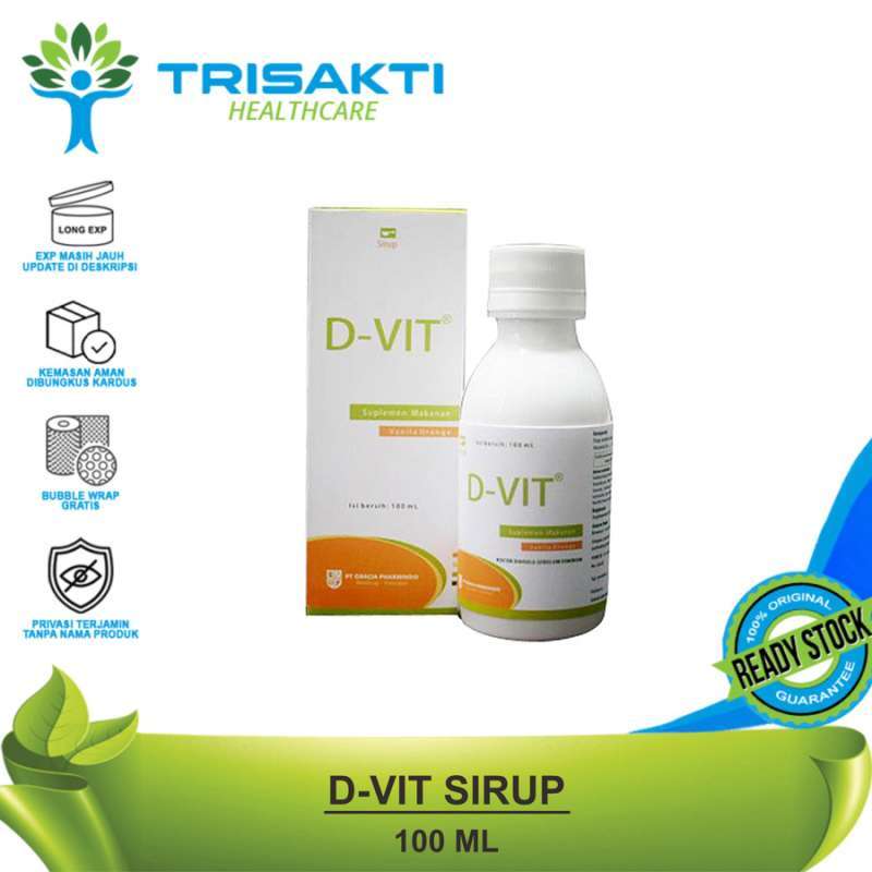 Promo D-Vit Syrup 100 Ml Suplemen Makanan Rasa Vanilla Orange ...