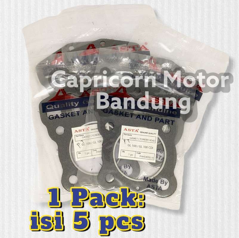 Jual PAKING GASKET CYLINDER HEAD ATAS GL 100 CB 100 GL 100 CDI ASTA ISI 5 PACKING KOP di Seller ...