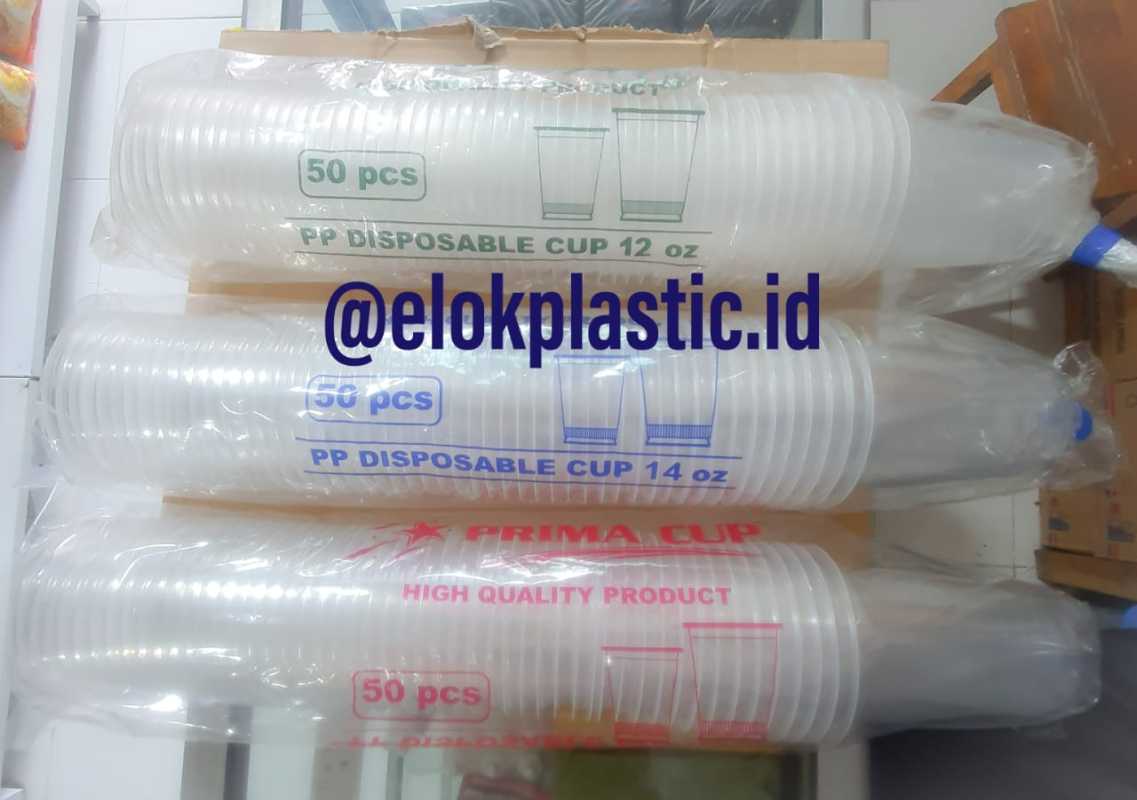 Jual Cup Plastik 16 Oz, 14 Oz, 12oz Merk Prima Di Seller Toko Bahan Kue ...