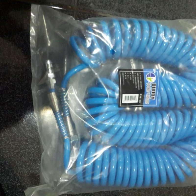 Jual Selang Angin Spiral Recoil Hose Kompresor 12 Meter Heavy Duty BUDDY di Seller Hanna Teknik ...