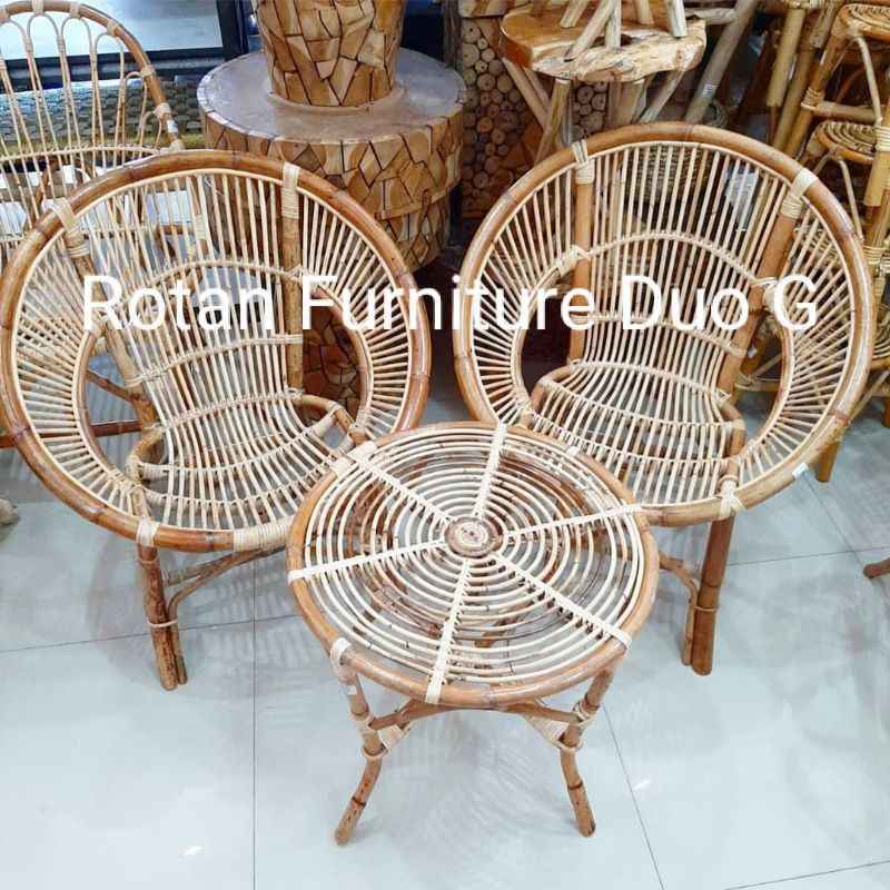 Jual Kursi Rotan Bulan 1 Set/1 Meja Dan 2 Kursi/ Rotan Termurah/rotan ...