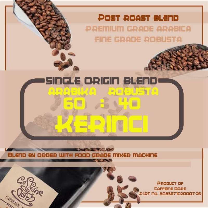 Jual Kopi Single Origin Blend Kerinci 1 Kg - Bean/Biji & Ground/Bubuk - Ar 60 : Rob 40, Bean ...