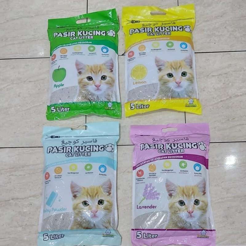 Jual Pasir Kawan 5 Liter Pasir Kucing Wangi / Pasir Gumpal Import 5 L ...