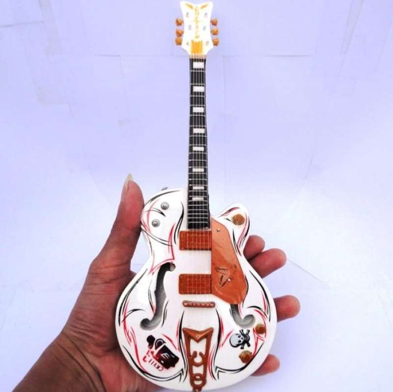 Jual Miniatur Gitar Gretsch White Falcon Bobby Kool SID Signature di ...