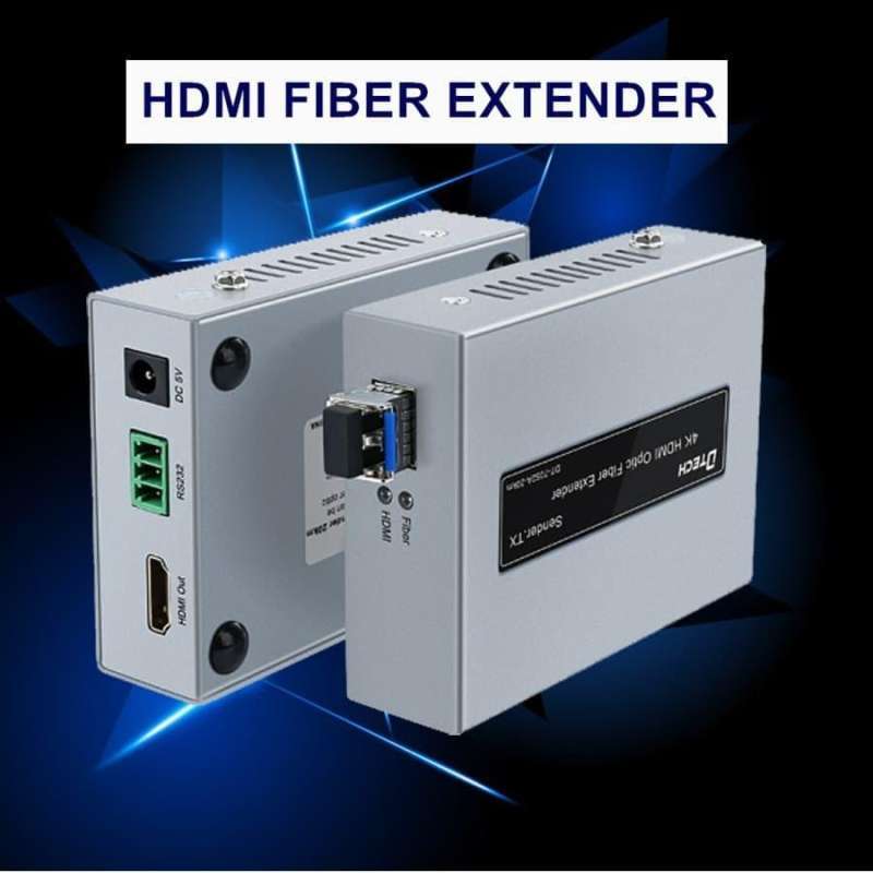 Jual HDMI IP Extender Over Fiber Optik 300 M 4K with RS232 Serial Port ...