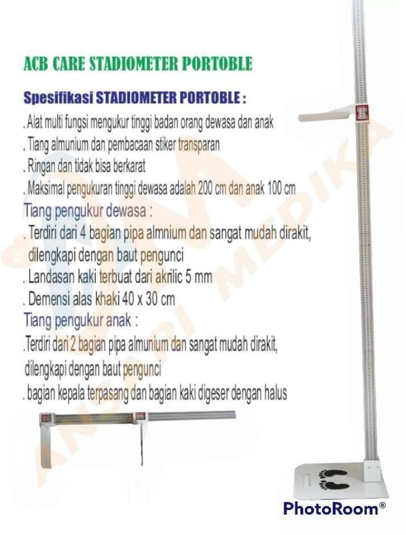 Jual STADIOMETER PORTABLE ALAT PENGUKUKUR TINGGI BADAN DEWASA DAN ANAK ...