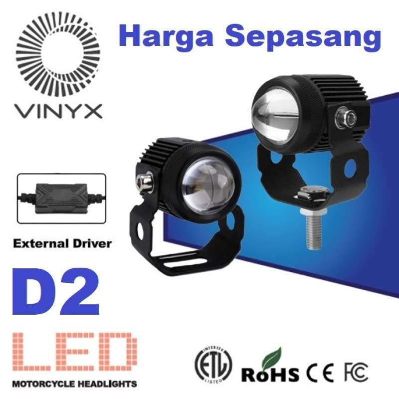 Jual LAMPU TEMBAK LASER LED D2 MOTOR MOBIL 20WATT 2 WARNA PUTIH KUNING ...