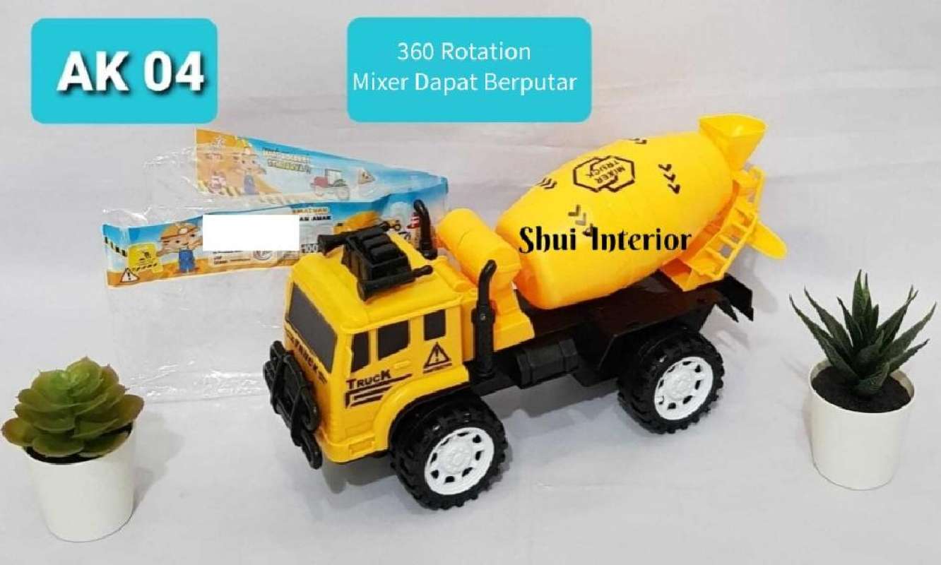 Jual Mainan Mobil Konstruksi Truk Molen AK04 / Mobil Truk Mixer di ...
