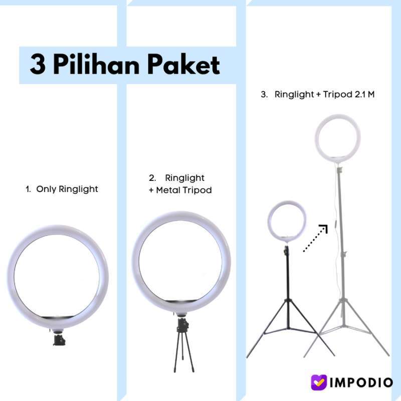 Jual Ringlight 26cm Impodio /rainbow Rgb Dimmable Konten Tiktok Youtuber Di Seller Impodio ...