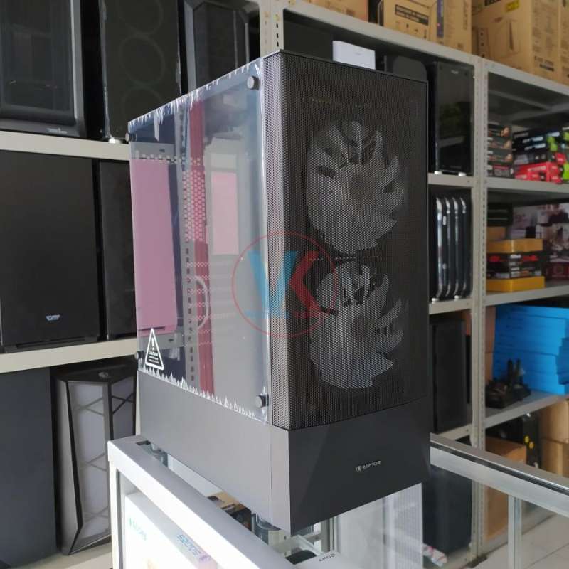 Jual Raptor Black Strike 1630 Free 2 Fan RGB ATX Gaming Case di Seller ...