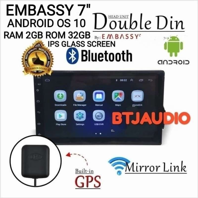 Jual HEAD UNIT TAPE MOBIL DOUBLE DIN OS ANDROID EMBASSY GPS FULL HD di ...