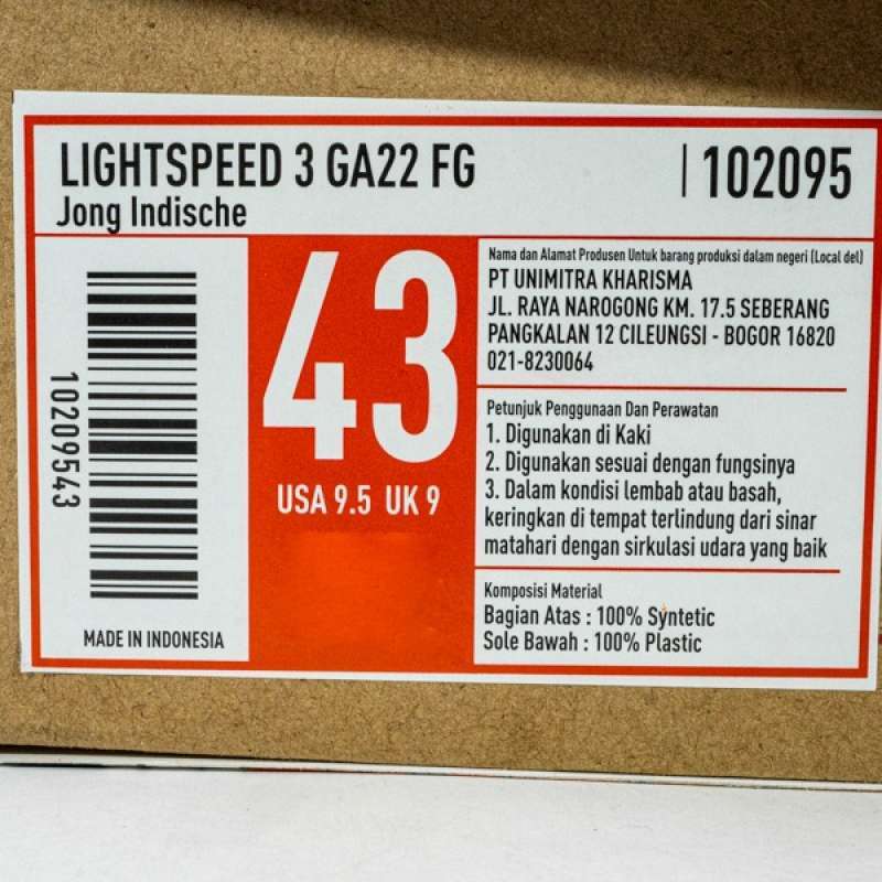 Jual Sepatu Bola Specs Original Lightspeed 3 Garuda Attack 22 Fg 102095 ...