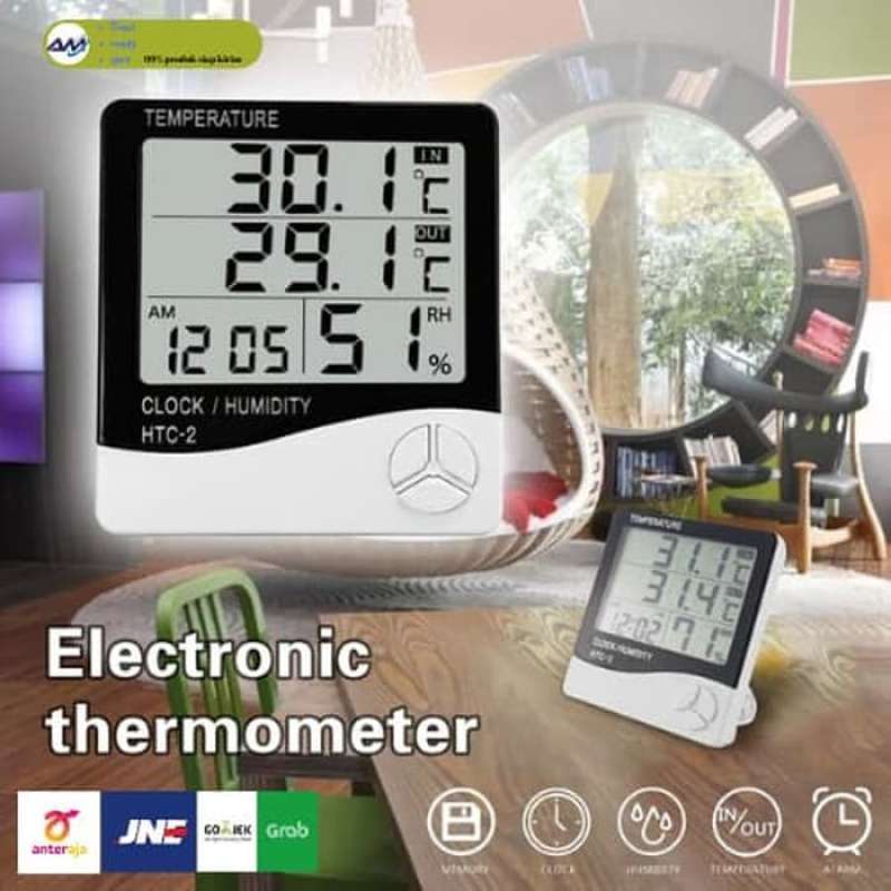 Promo Htc 2 Htc2 Hygrometer Clock Temperature Humidity Thermometer ...