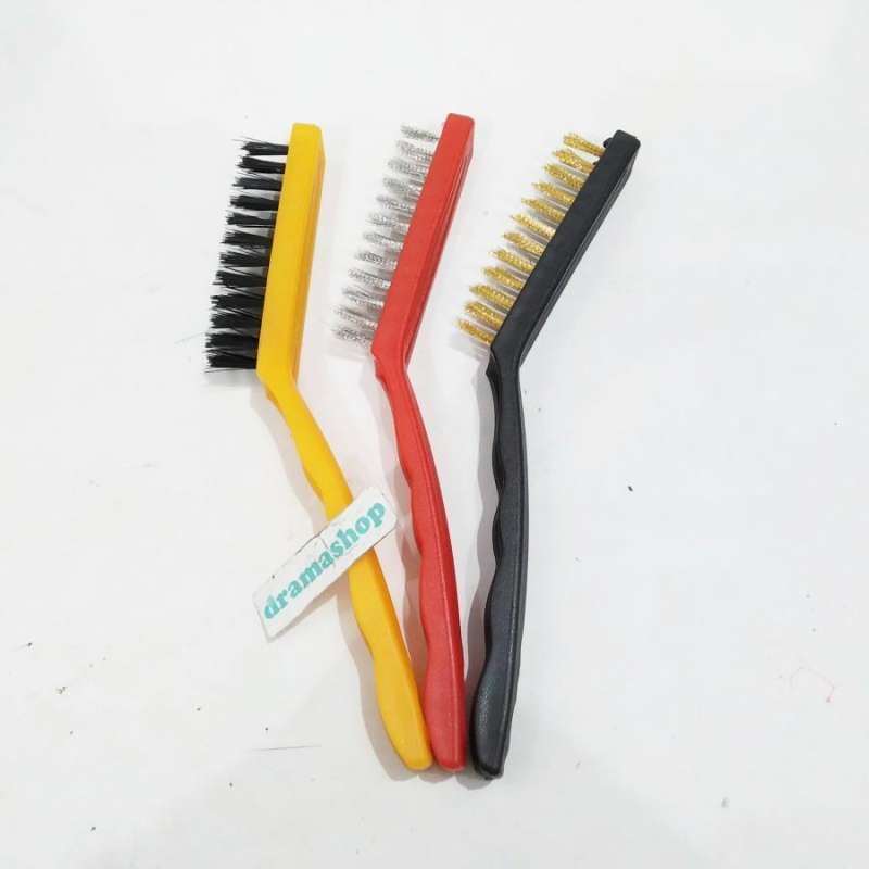 Jual Sikat Besi metal Nilon plastik Gagang Besar set 3pcs di Seller ...