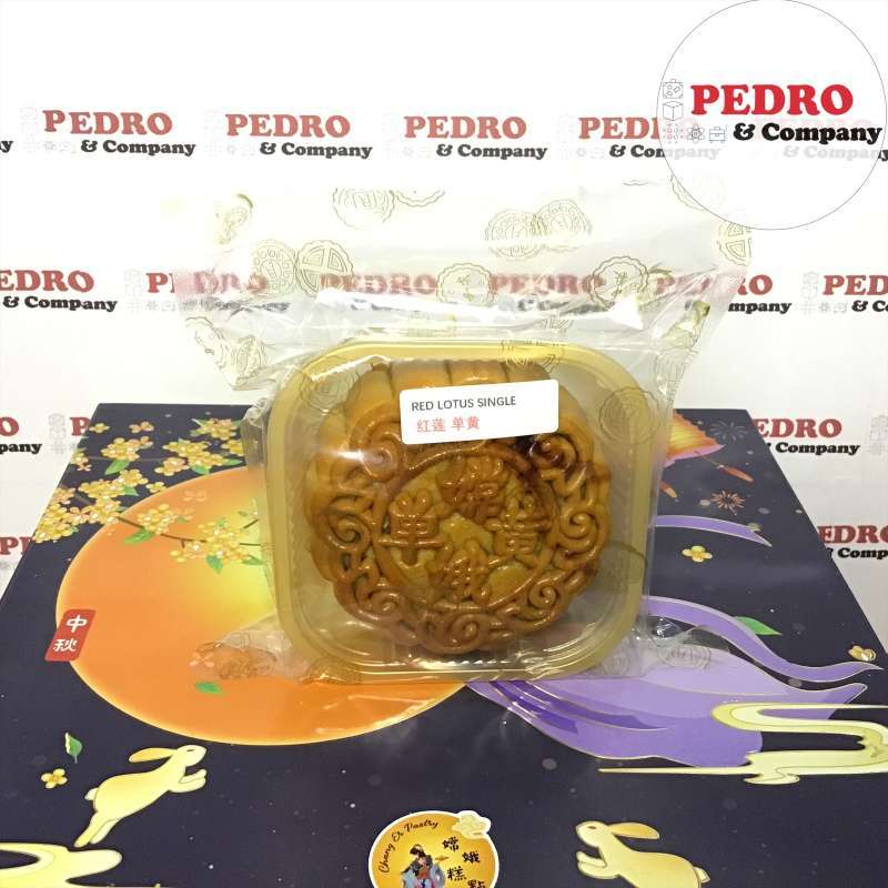 Jual Chang er Mooncake RED LOTUS SINGLE egg yolk 4pc kue bulan moon ...