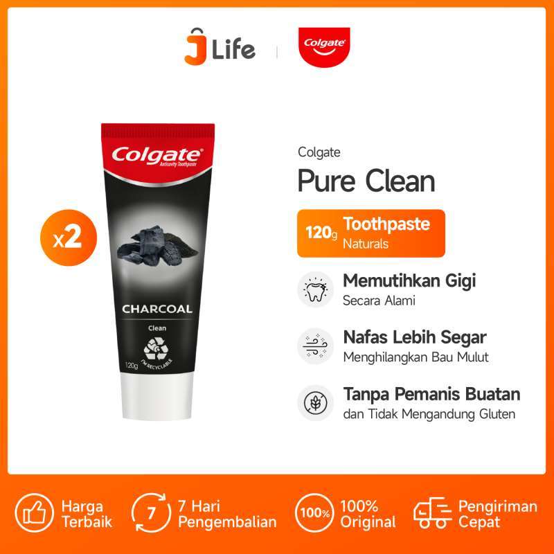 Jual Colgate Naturals Pure Clean Toothpaste Charcoal 120g - Pasta Gigi ...