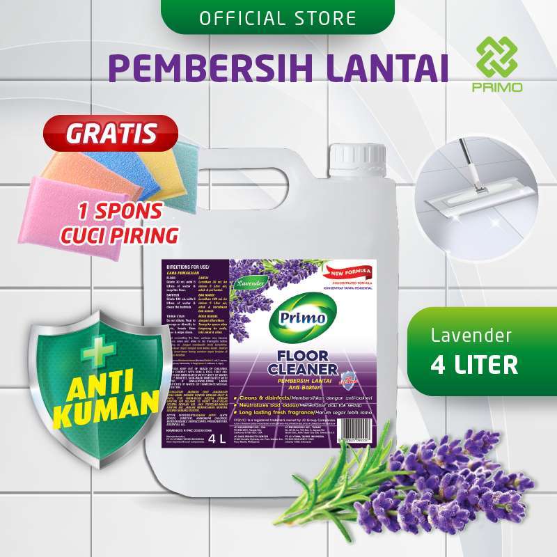 Promo Primo Floor Cleaner Pembersih Lantai Antibakteri Lavender 4 L ...
