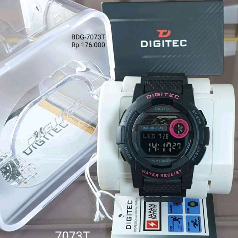Jual Jam Tangan Digitec Digital BDA 7073T Wanita Dual Time Rubber ...