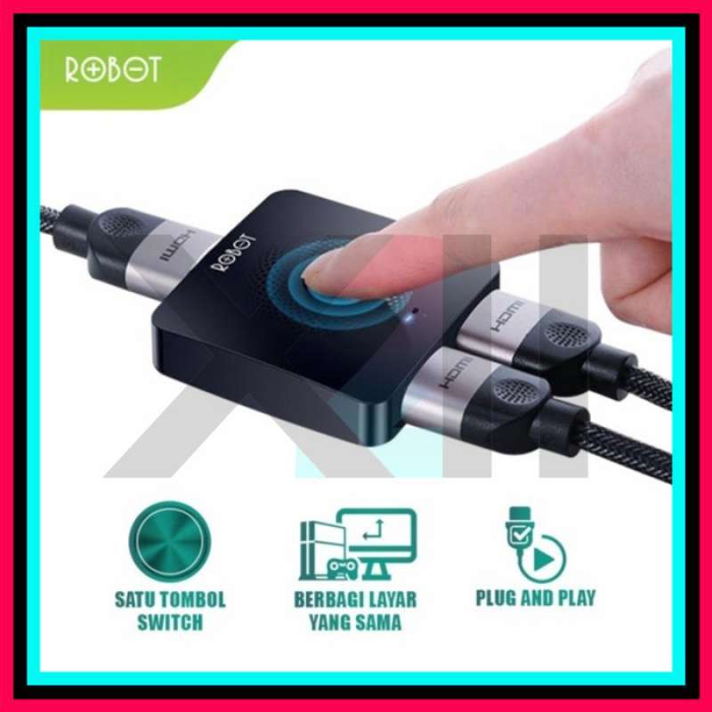 Promo Robot Hm103 Hdmi Splitter Switch Switcher 2In1 1In2 Out Tv Ps Pc ...
