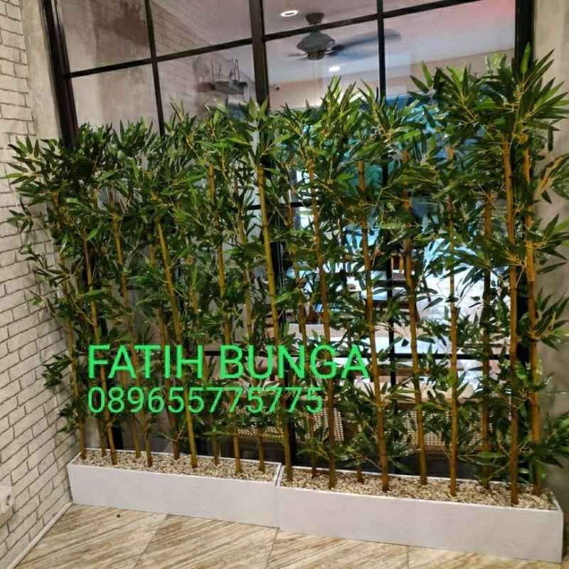 Jual Bambu Partisi/penyekat Ruang/bunga Plastik/pohon Hias Artificial ...