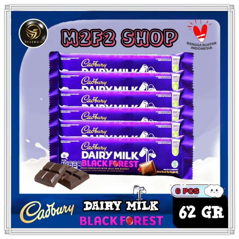 Jual Cadbury Dairy Black Forest | Jelly dan Biskuit - 62 gr (Kemasan 6 ...