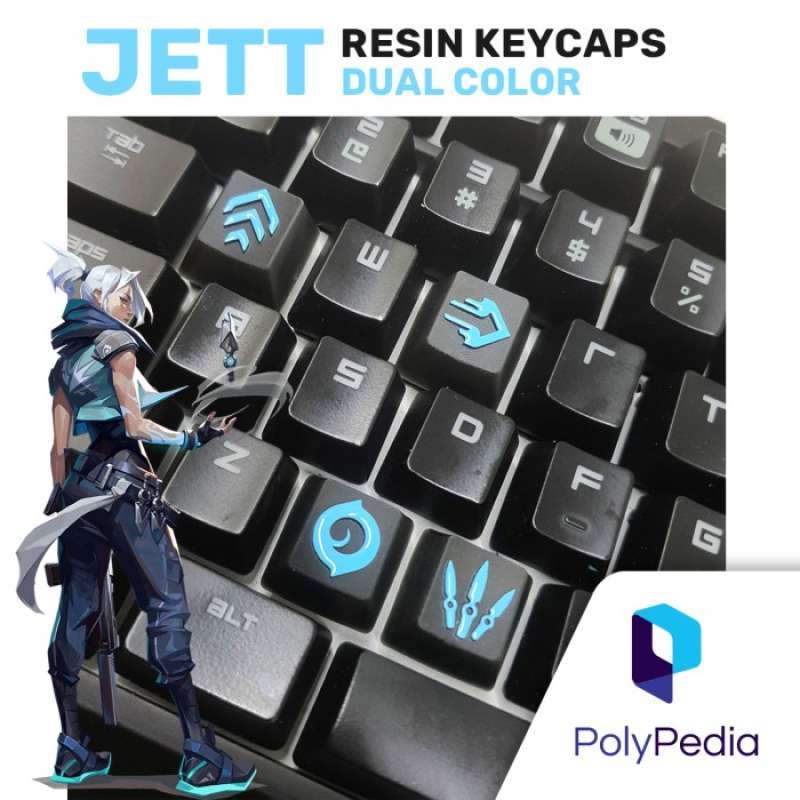 Jual Valorant Jett Resin Keycaps Dual Color - Random di Seller Cullen ...