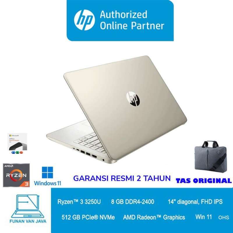 Jual Laptop Hp 14s - Fq0577au [ryzen3-3250u/8gb/512 Ssd/14fhd Ips/win11 ...