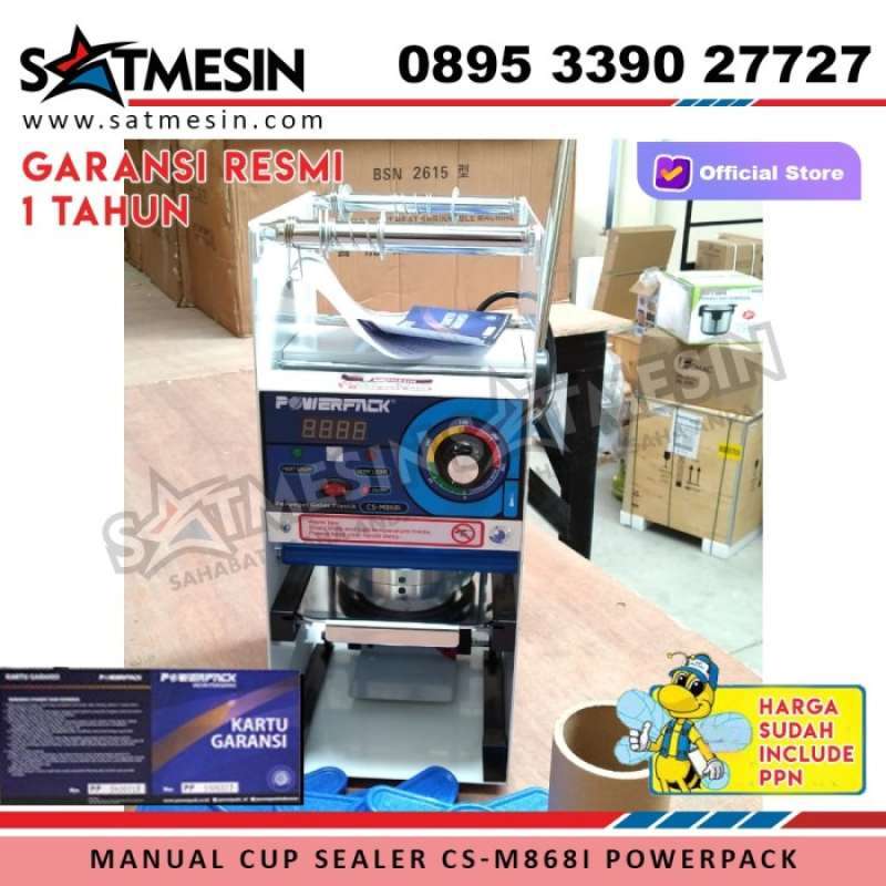 Jual Mesin Penyegel Gelas Plastik Cs-M868I Manual Cup Sealer Powerpack ...