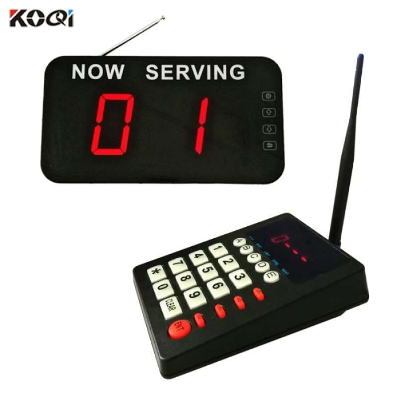 Jual Murah Display Number Counter System Wireless Calling System 1 Keyp ...