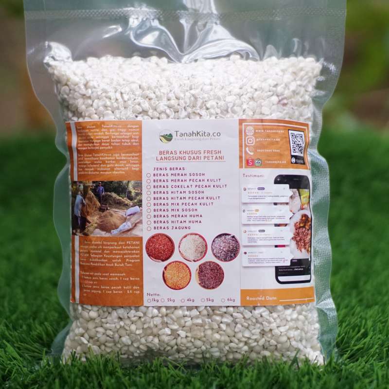 Promo Beras Hanjeli FRESH langsung dari Petani (450gram vacuum) I Jali ...