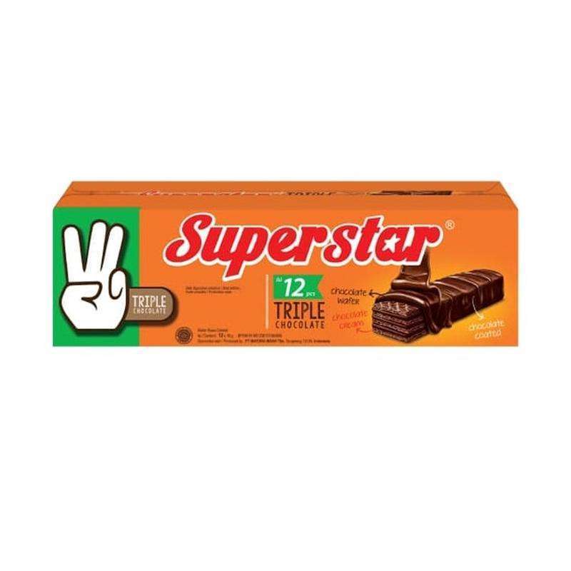 Jual Offline Store - Superstar Triple Chocolate Wafer [12 Pcs / 1 Box ...