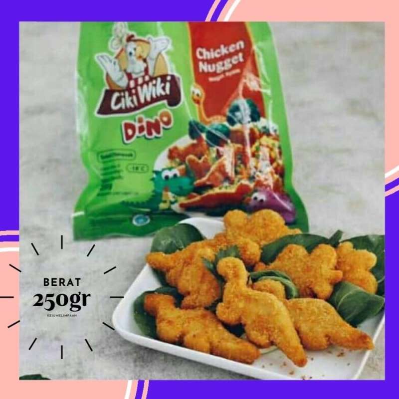 Jual Nuget Nugget Ayam Dino Chiki Wiki Bekal makan Sekolah Anak Frozen ...