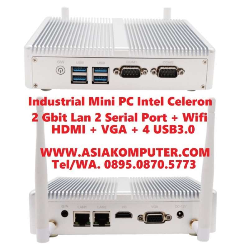 Jual Industrial MiniPC Intel Celeron Dual Lan Dual Serial RS232 Wifi di ...