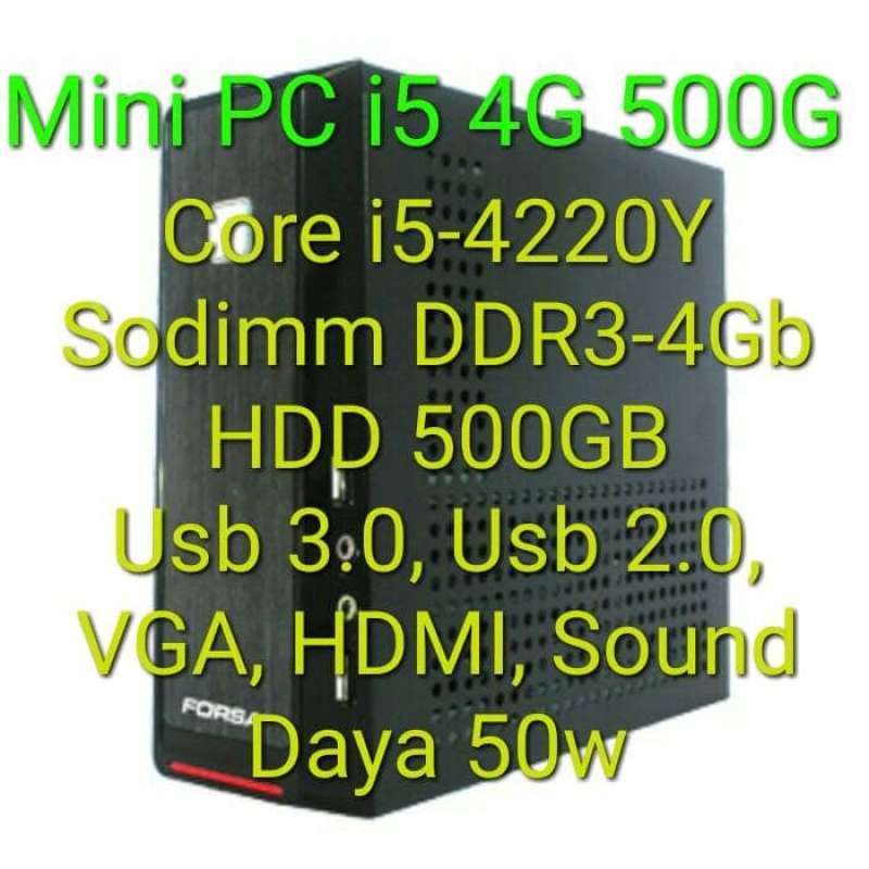 Jual Mini PC Forsa i5, Sodimm DDR3-4G, Hd 500GB -Kecil Praktis di ...