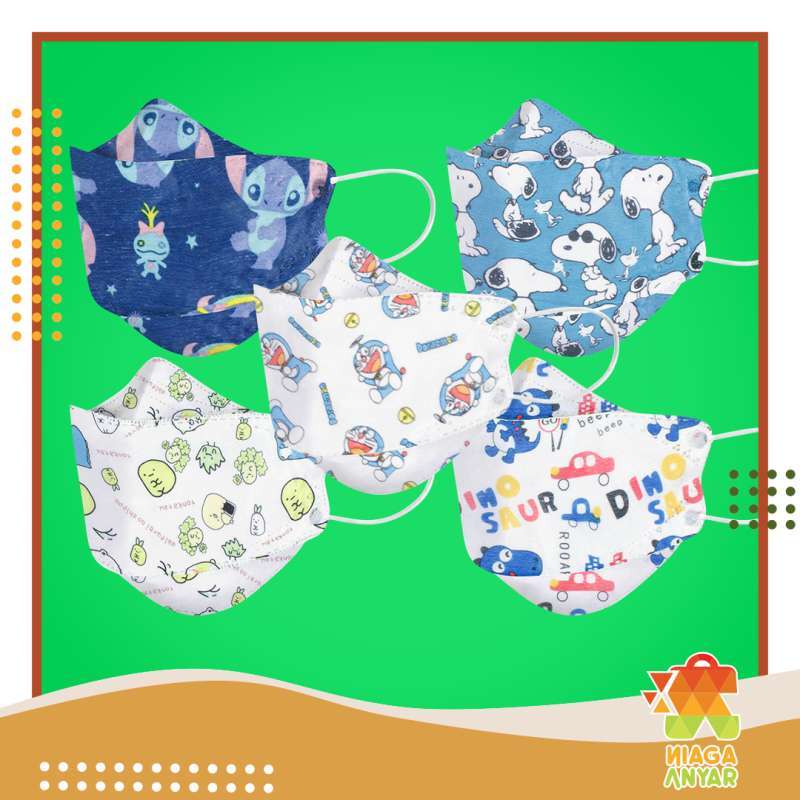 Jual NA Masker Anak KF94 4 Ply 10 Pcs / Disposable Mask Anak Motif ...